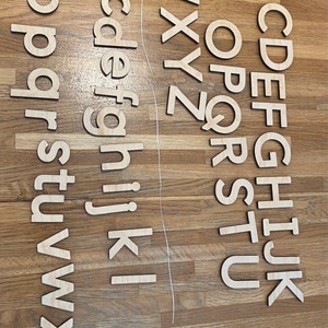 Wooden Alphabet Set Handmade Maple Wood Letters & Movable Alphabet ...