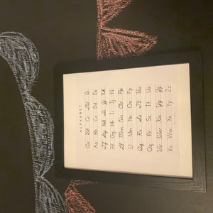 Manuscript Print Handwriting Chart Horizontal Printable Alphabet ABC ...