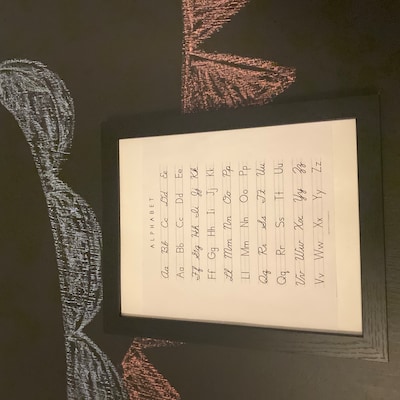 Cursive & Manuscript Print Handwriting Chart Minimalist Printable ...