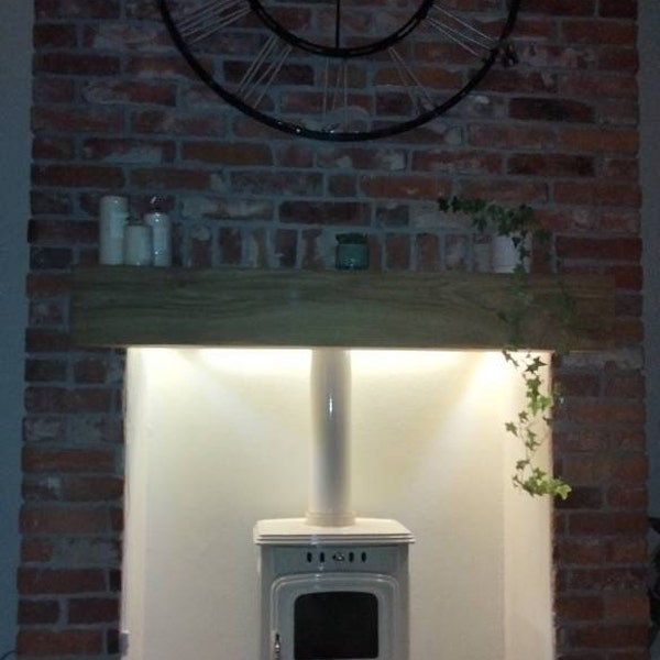Solid Oak Mantle Beam - All Sizes Oiled Pre-drilled Free Fixings ...