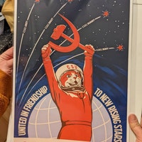 Soviet Cat Poster - Cat Star Union - Etsy Canada