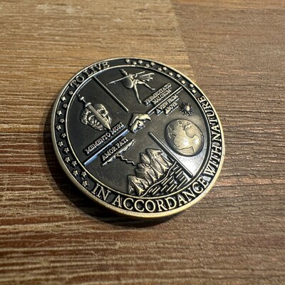 Stoic Coin Cardinal Virtues Memento Mori Amor Fati... - Etsy