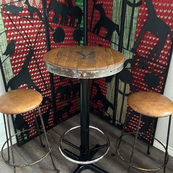 Pub Table 42" Tall With Footrest - Laser Engraved - Etsy