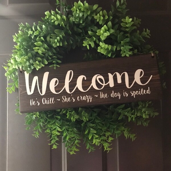 Welcome Sign | Welcome Door Sign | Personalized Sign | Family Name Sign ...