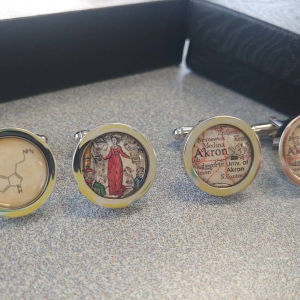 Steampunk Aviator Cufflinks, Airplane Propeller Artwork Aeronautical ...