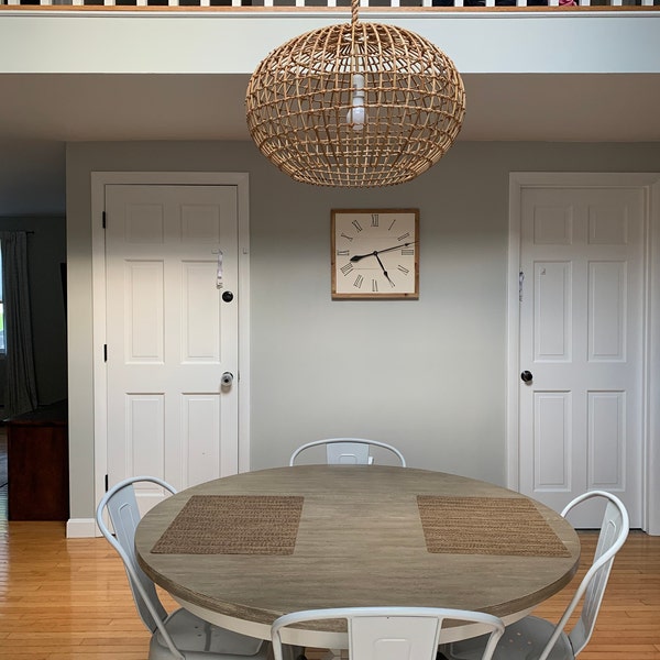 Square Clock. Kitchen Clock. Upcycled Recycled Repurposed. Square Wall ...