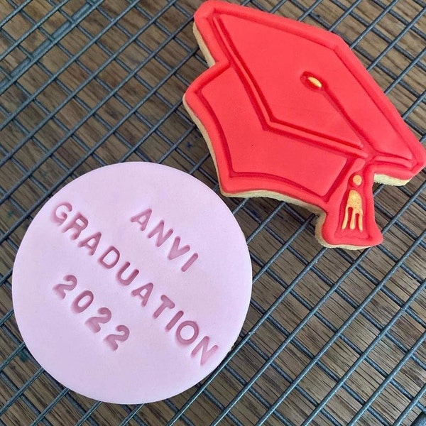 Graduation Hat Cookie Stamp| Graduation Diploma Cookie Stamp | Fondant ...