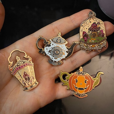 CRYSTAL LANTERN. Hard Enamel Pin. Witchy Pin. Autumn Enamel Pin. Pin ...