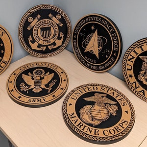 U.S. Marine Corps EGA Wood Carved Plaque, Veteran Wall Art , Marines ...