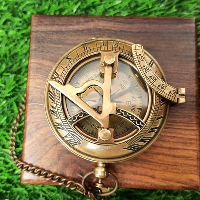 Personalized Working Compass, Custom Engraved Compass, Silver Handmade ...