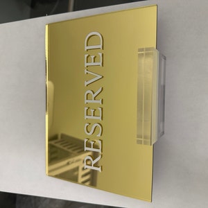 Reserved Table Sign, Acrylic Wedding Signs, Minimalist Wedding Table ...