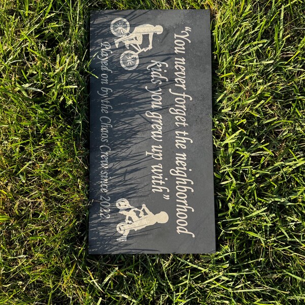 Memorial Stone Gray Slate for Mom Dad, Personalized in Loving Memory ...