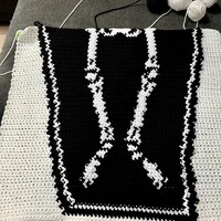 Coffin Skeleton Tapestry Crochet Pattern / Wall Hanging / Spooky Art ...