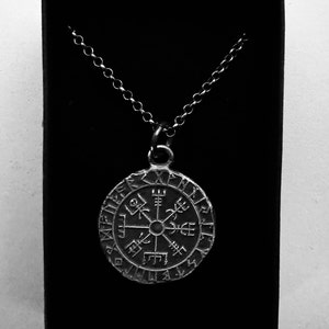 Rustic Mens Silver Protection Pendant Necklace, Unique Mens Gift ...