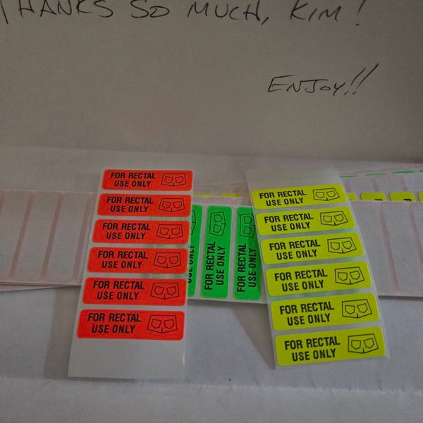 Funny "for Rectal Use Only" Stickers - 0.375" X 1.5" - Etsy