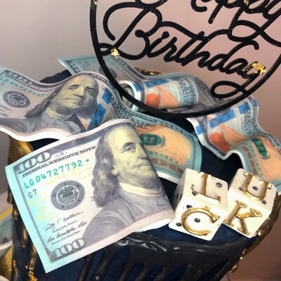Edible 100 Dollar Bill Cake Toppers - Etsy