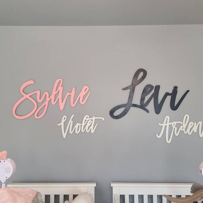 Large Baby Name Sign Large Nursery Name Sign Large Family - Etsy
