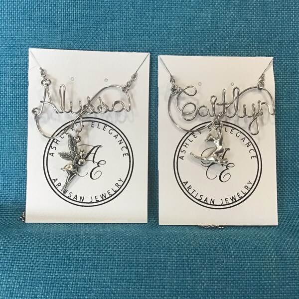 Stainless Steel Wire Script Name Necklace With Charm,name Necklace ...