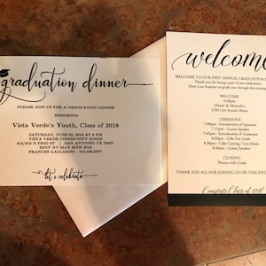 Printable Graduation Dinner Party Invitation Template, Grad Party ...