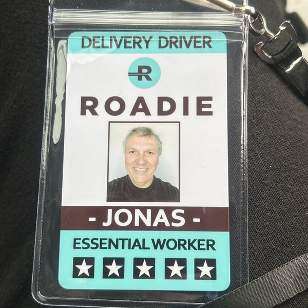 Doordash, Uber Eats, GRUBHUB, ROADIE ID Card Badge Delivery With Your ...