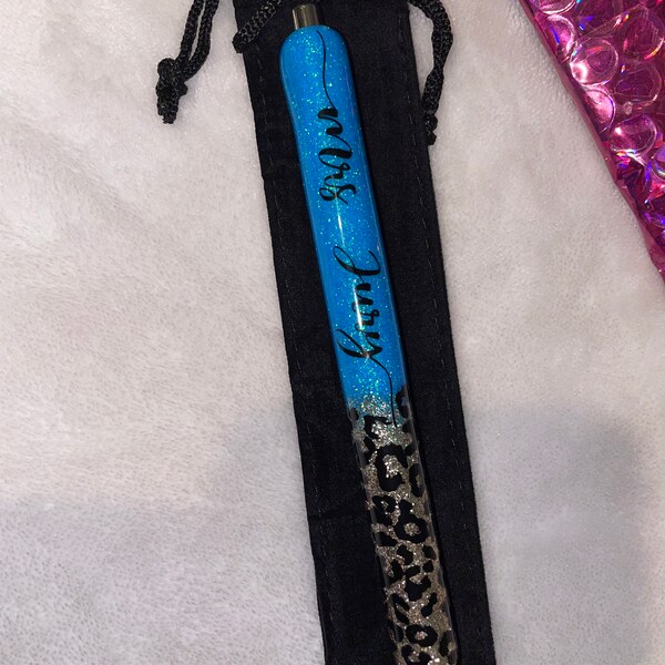 Animal Print Pens | Glitter Ombre | Custom Pen | - Etsy