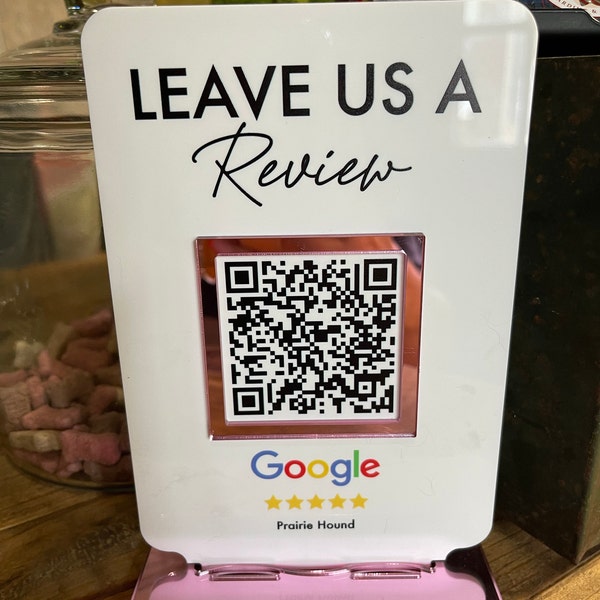 Mini QR Code Display Sign, Review Sign, QR Code Business Sign, Google ...