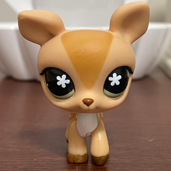 Littlest Pet Shop Gray Maltese Puppy Dog 193 Green Eyes Pink Bows ...