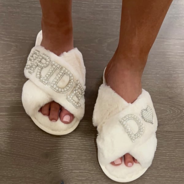 High Quality Custom Bride Slippers: Personalized Mrs Slippers - Etsy