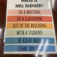 Personalized School Counselor Door Sign, Customized Where is the School ...