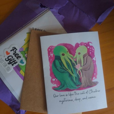 Wendigo Cryptid Valentines Day Card, Wendigo Art, Horror Valentines Day ...