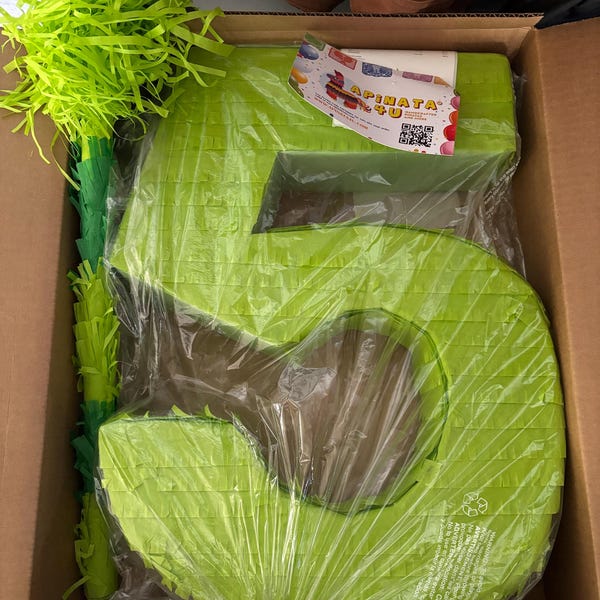 Construction Themed Number 2 Pinata, Green & Yellow Lawn and Mower ...