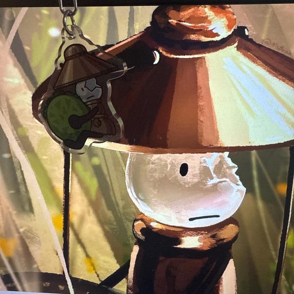 HFJONE Airy Enamel Pin, Acrylic Keychain, and Holographic Vinyl Sticker ...