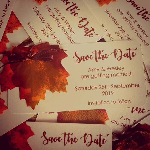 Fall Invite - Wedding Invitations - Autumn Leaves Invitation - Fall Wedding - Autumn Wedding ...