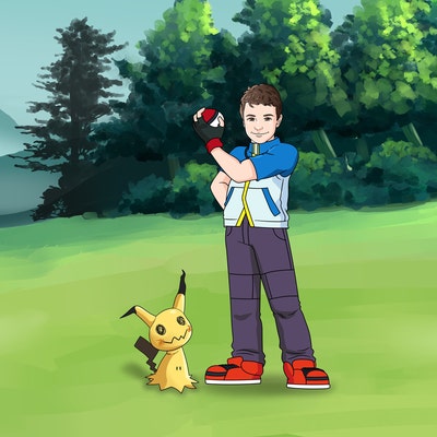 Custom POKEMON Character Portrait From Photo DIGITAL COPY Personalized ...