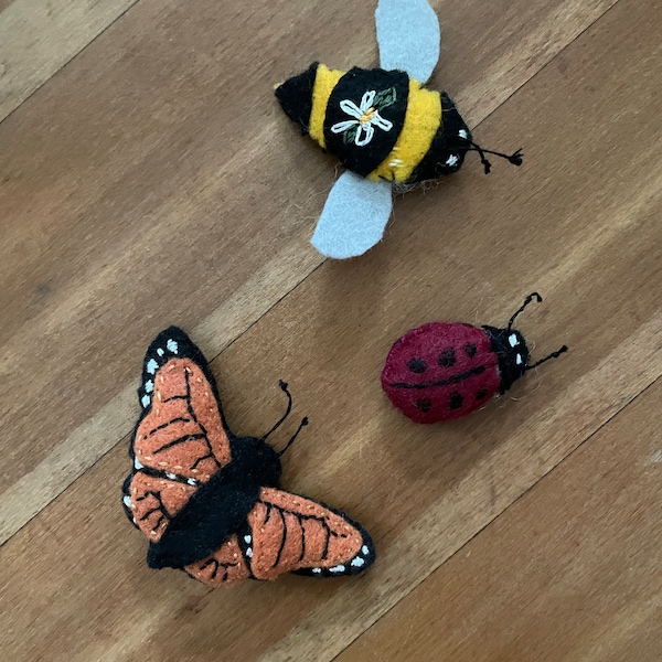 Beautiful Bugs Sewing Pattern PDF Download, Felt Animals, Butterfly ...