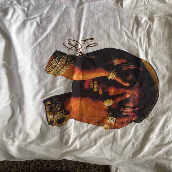 White Vintage Rap Tee Lil Baby, Hip Hop Graphic Print T-shirt, Merch T ...
