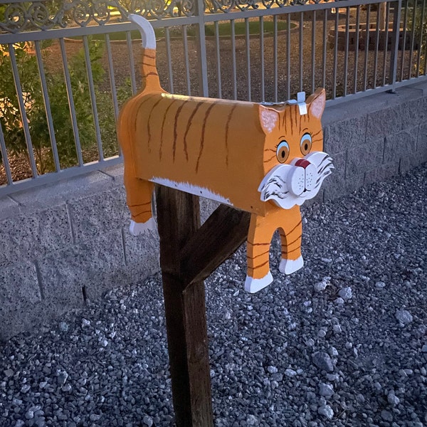 Cat Mailboxes - Yellow Cat Mailbox - Etsy