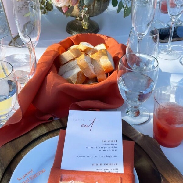 Rust Wedding Dinner Menu Template — Modern Boho Dinner Menu — Editable ...