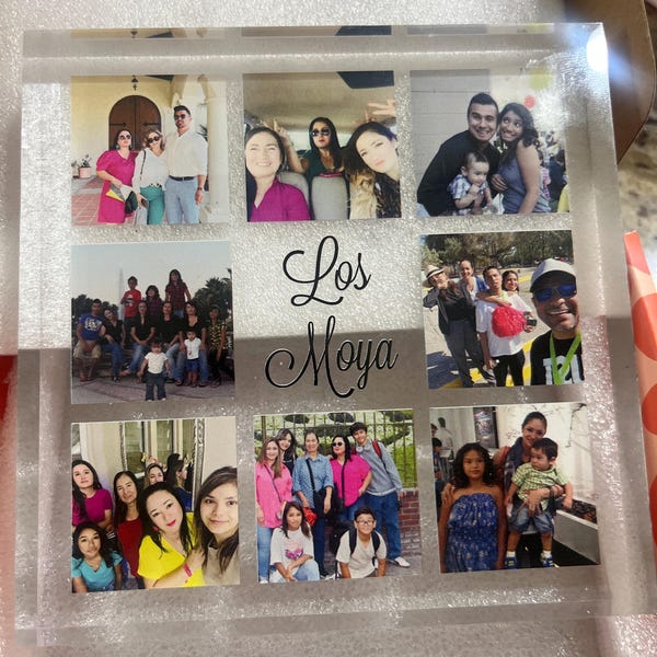 Acrylic Photo Block Custom Photo Collage Picture Frame Personalized ...