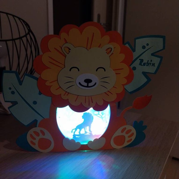 Lion Box Files, Paper Cut Light Box Template Files, 3D Papercut Lion ...