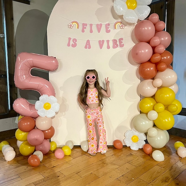 Two Groovy Birthday Outfit, Toddler Crop Top,groovy Girl Outfit, Floral ...