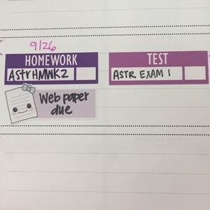 Planner Stickers homework Labels Fits Erin Condren and - Etsy