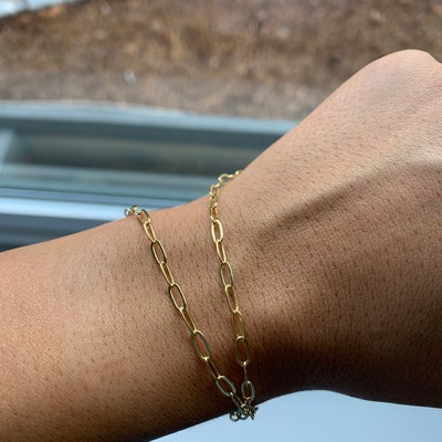 Gold Paperclip Rolo Cable Chain by Yard, Gold Cable Rolo Chain ...