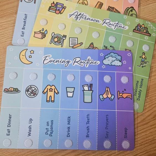 Chore Chart for Kids, Morning, Afternoon & Evening Routine Chart ...