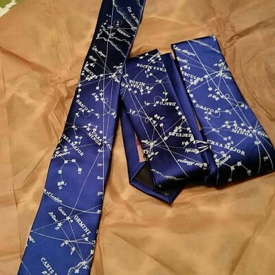 Galaxy Necktie. Night Sky Constellation Print Tie. Men's Celestial ...
