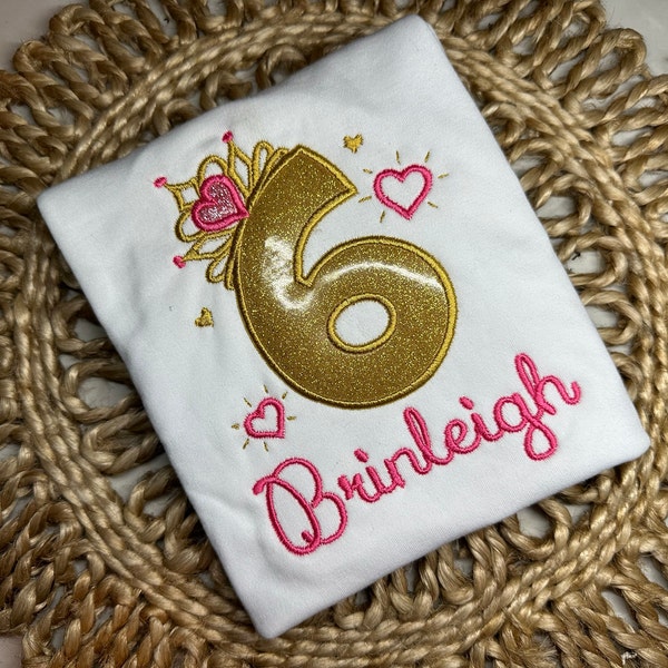 BX Princess Tiara Numbers Set 0-9 Applique Machine Embroidery Design ...