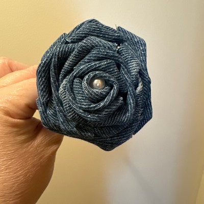 White Cotton Roses With Stems, Cotton Anniversary, White Wedding ...