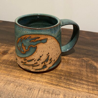 Ocean Wave Mug Surf Mug Blue Wave Mug Coastal Living Mug Husband Gift ...