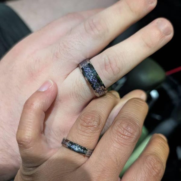 Jack and Sally Rings, Couple Rings, Couple Jewelry, 3 Piece Couple Set ...