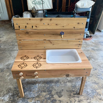 Mud Kitchen, Water Sand Table, Sensory Table, Ikea Flisat, Ikea Trofast ...